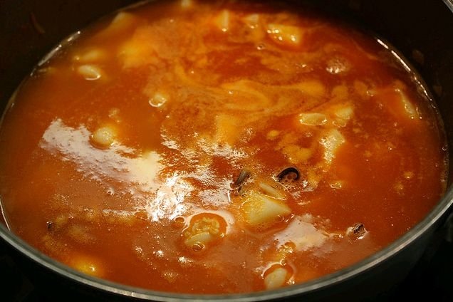 Ajo colorao - Receta